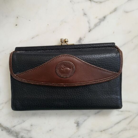 Dooney & Bourke | Bags | Dooney Bourke Vintage Awl Blackbrown Kisslock ...